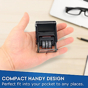 Toplusesse Signature Stamp with Date Personalized Self Inking Date Stamp Custom Paid Phrase & Date Stamp for Business 12-Year Band Choose from 30 Fonts and 6 Colors