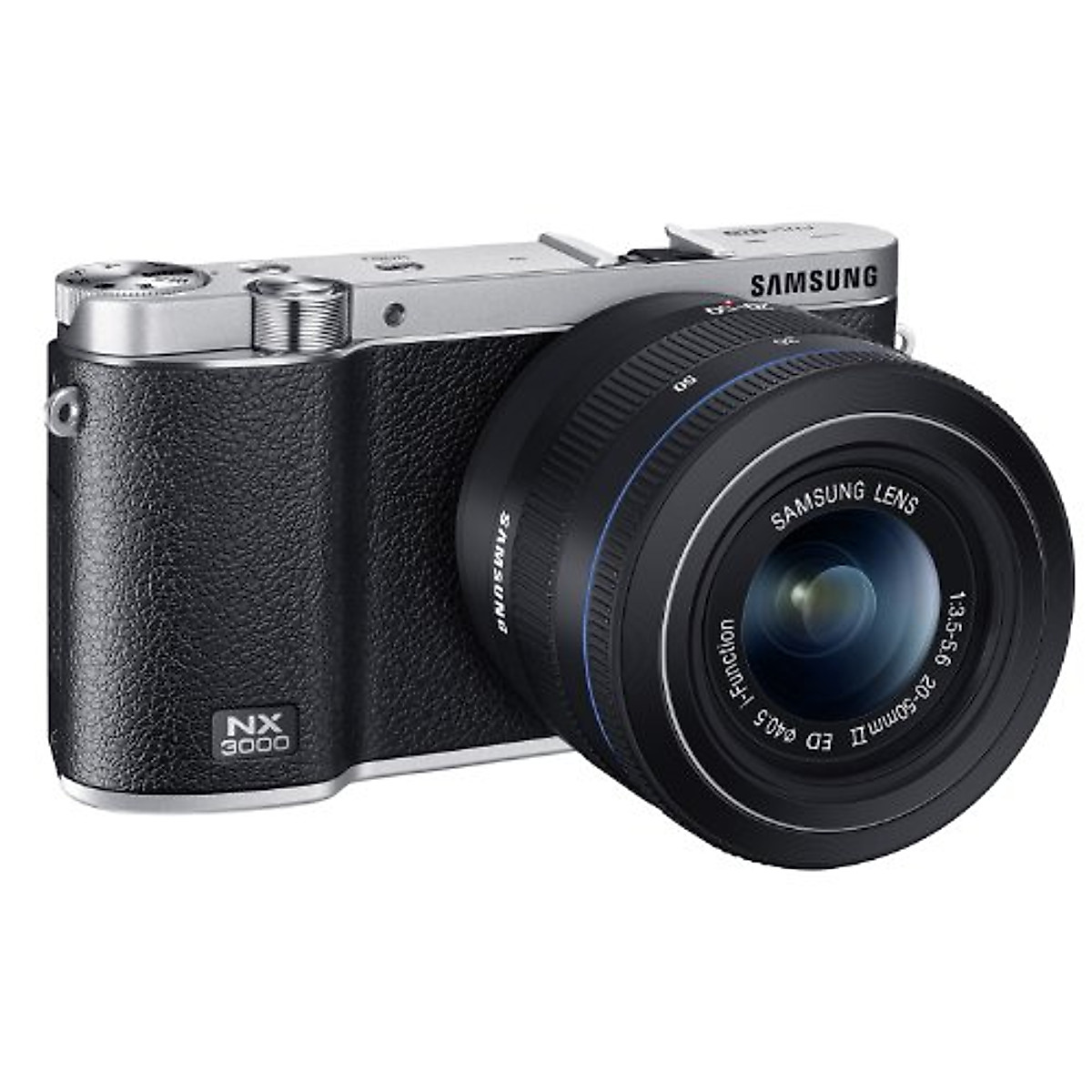 Samsung EV-NX3000BEIUS Wireless Smart 20.3MP Compact System Camera with 3-Inch LCD and 20-50mm Compact Zoom (Black)