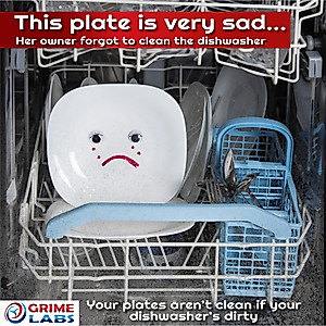 GRIME LABS Dishwasher Cleaner Deodorizer Descaler Tablets, 24 pack Heavy Duty Deep Clean and Natural Limescale Remover, Dish Washer Cleaner Machine Pods, 12 Months Supply