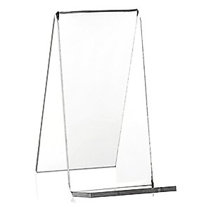 VITAdisplays Incline Setting, Book Stand, Goods Carrier as Bookend Made of Plexiglas (Transparent, 10 cm)