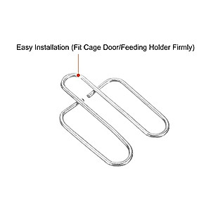 PATIKIL Cage Door Hooks, 20Pcs Stainless Steel Durable Cage Door Latch Buckle Hook for Locking and Fixing Rabbit Pig Poultry Cage, Silver