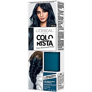 L'Oreal Paris Colorista Semi-Permanent Hair Color for Brunette Hair, Midnight blue