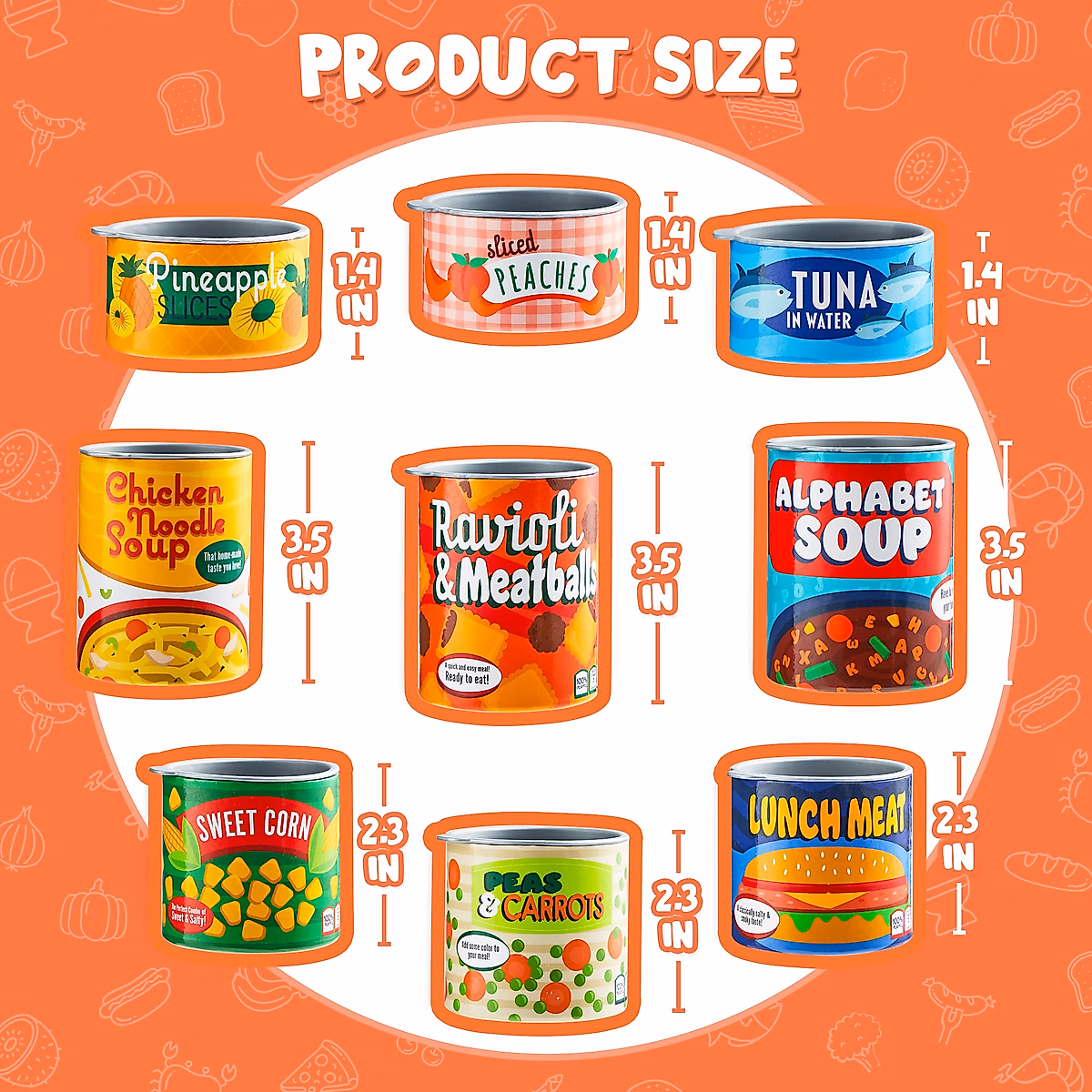 JOYIN 12Pcs Grocery Pretend Play Can Toy, Kids Groceries Fake Tood, Toddler Play Food Boxes and Cans, Best Stocking Stuffers for Christmas