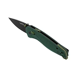 SOG Aegis AT Ambidextrous Outdoor Pocket Easy to Carry Folding Knives | CRYO D2 Stainless Steel Blade | AT-XR Lock, Forest/Moss