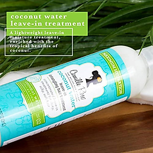 Camille Rose Coconut Water Leave in Conditioner, Concentrated Hair Detangler Treatment for Maximum Hydration and Shiny, Silky, Soft Strands, 8 oz