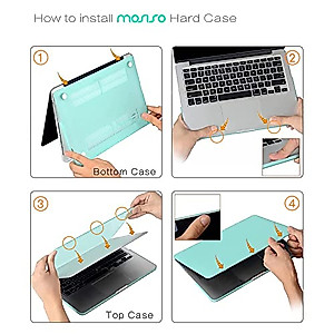 MOSISO Case Only Compatible with MacBook Pro Retina 13 inch (Models: A1502 & A1425) (Older Version Release 2015 - end 2012), Plastic Hard Shell Case & Keyboard Cover & Screen Protector, Black
