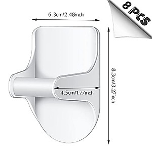 8 Pack Wall Mount Spray Bottle Hooks Holder Spray Bottle Hanger Adhesive Hook to Create Storage Space Spray Bottle Rack Organizer Hanger for Cabinet Kitchen Variety Surfaces Spray Bottle Wall Holder