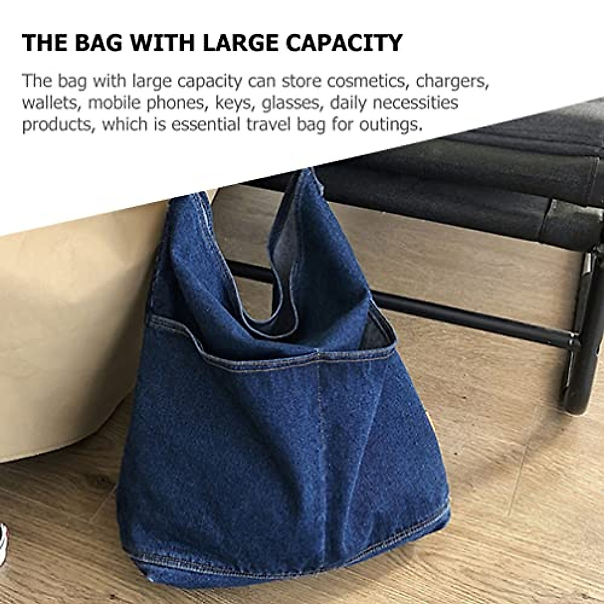 KESYOO Denim Shoulder Bag Purse Womens Hobo Tote Canvas Bag Vintage Crossbody Bag