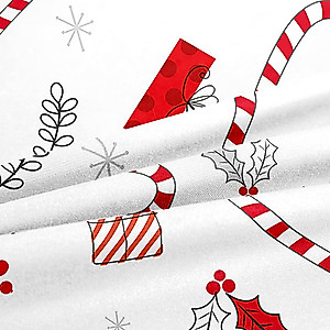 Abosbeet Christmas Duvet Cover Full Boys Girls Leaf Candy Pattern Comforter Cover Hidden Zipper Kids Bedroom Decor 2 Pillowshames White Bedding Sets Microfiber Soft Breathable Bedroom Decor