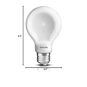 Philips 433227 10.5-watt Slim Style Dimmable A19 LED Light Bulb, Soft White