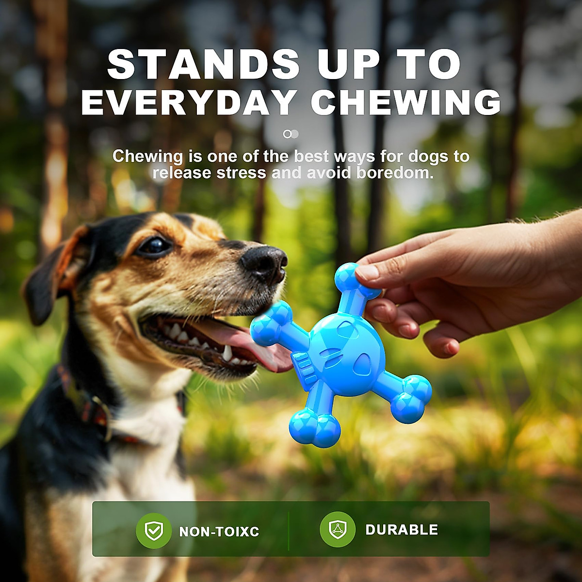 Dog Toys for Aggressive Chewers - Indestructible Dog Toy,Puppy chew Toys for Teething,Interactive Dog Toys,Dog Enrichment Toys,Puppy Essentials,Dog Birthday - Medium - Bacon - christmas dog toys