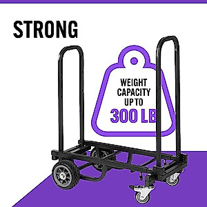 On-Stage UTC1100 Utility Cart - Versatile Heavy-Duty Rolling Storage Cart with Locking Wheels, Ergonomic Handle, and 330 lbs Capacity - Perfect for Musicians, Event Planners, Studios