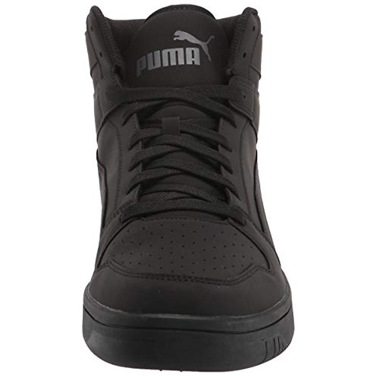 PUMA Mens Rebound Layup Sneaker, NUBUCK PUMA Mens Black-PUMA Mens Black-CASTLEROCK, 9.5