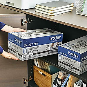 Brother Genuine TN227, TN227BK, High Yield Toner Cartridge, Replacement Black Toner, Page Yield Up to 3,000 Pages, TN227BK, Pack of 4