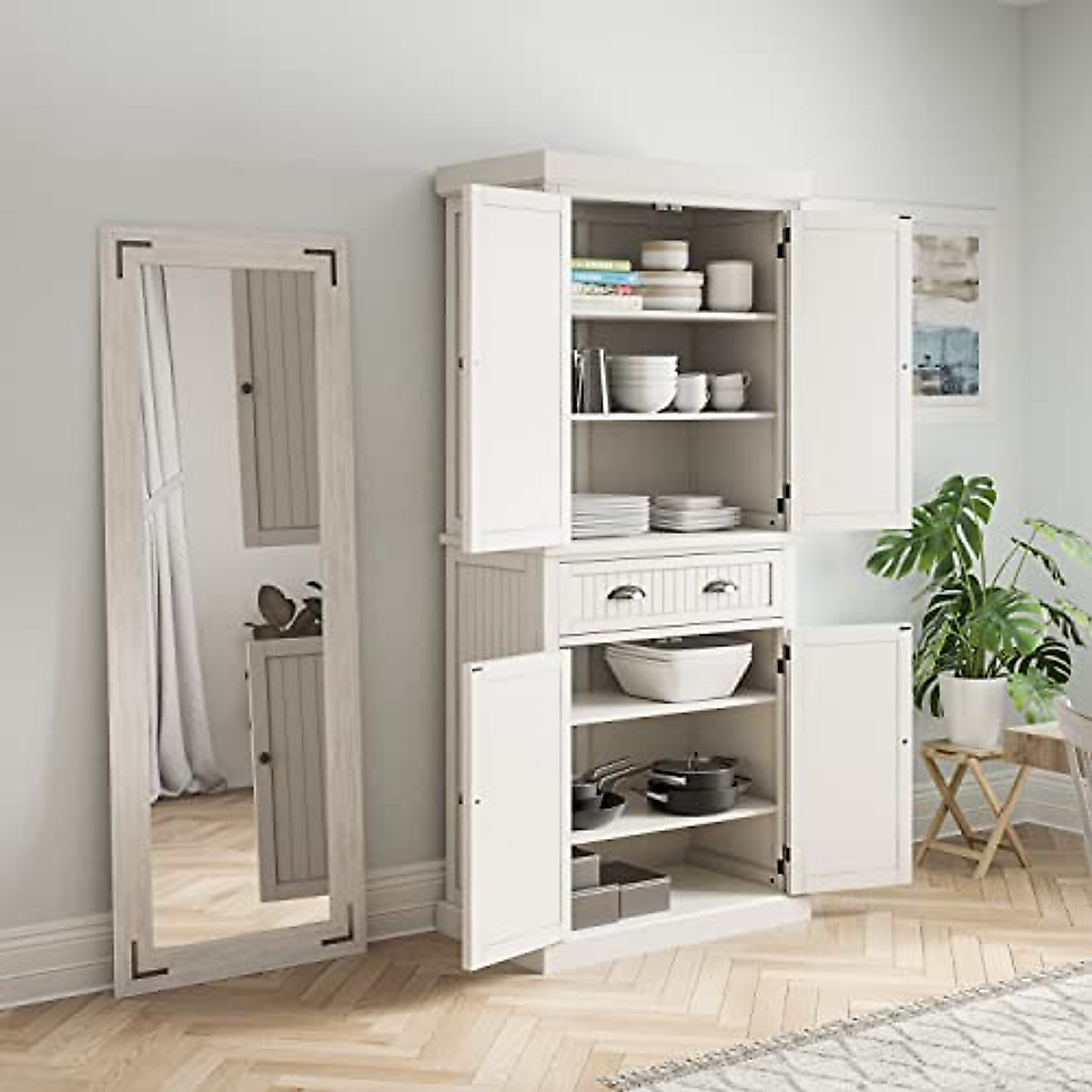 Homestyles Nantucket Pantry, 30", Off White