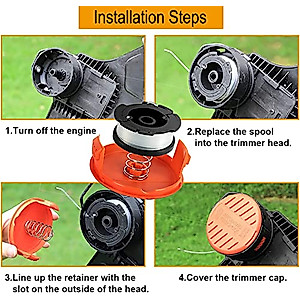 AF100 Replacement Spool for Black and Decker Weed Eater Spool,0.065" 30ft Line Spool for Black Decker Weed Wacker String,Replace AF-100 AF-100-BKP Spool for GH900 GH600 Weed Eater String(16+3+3 Pack)
