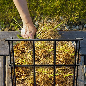 TMEE Hay Feeder Goat Rack Horse Sheep Wall Mount Feeder Heavy Duty Galvanized Steel Hay Basket for Cattle Cows Livestock in Farm