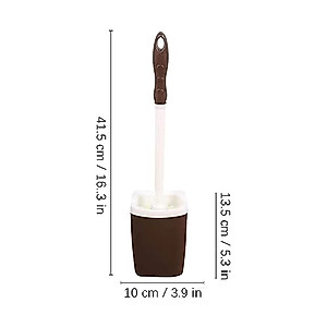 Plastic Toilet Bowl Brush Floor Stand with Long Handle Toilet Brush Stable Base Toilet Cleaner Brush Home Storage Rack