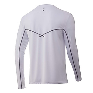 HUK Men's Icon X Pocket Long-Sleeve Performance Shirt, White, X-Large