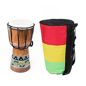 Djembe Drum Bag 12 Inch, Large Djembe Backpack Bag with Shoulder Strap, Double Layer, Djembe Drum Carrying Case Multi