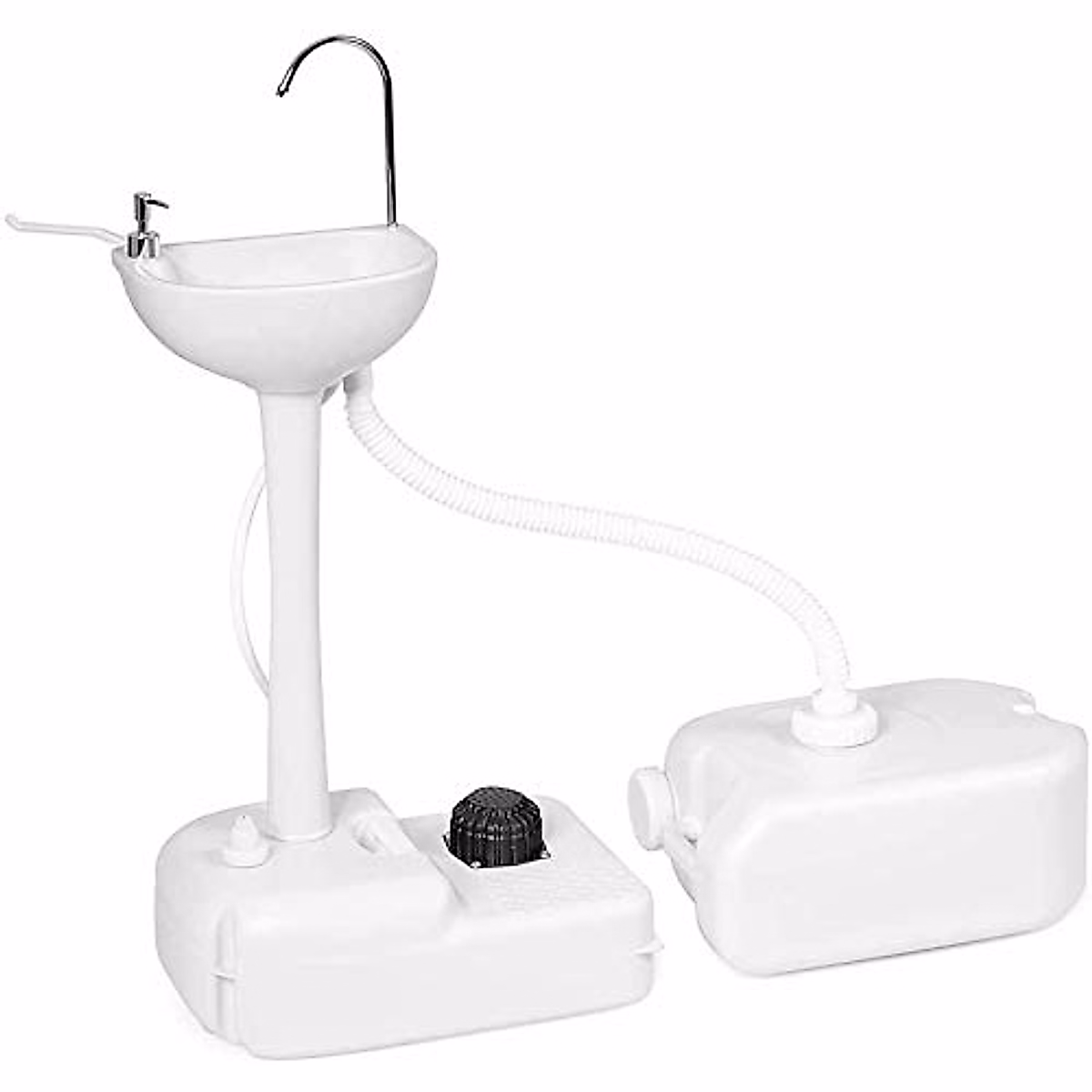 ZHIHUITONG Outdoor Garden Camping Hand Sink with Portable Toilet, Removable Hand Washing Basin Sanitary Ware for RV/Kitchen/Indoor (hand sink with tank)