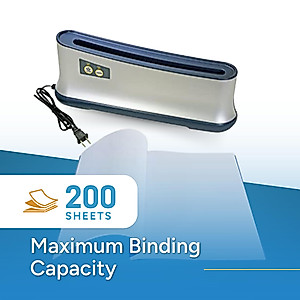 Printfinish PrintFinish Desktop Thermal Binding Machine for Binding Sheets into Professional Looking Books, presentations, notebooks - Handles up to 200 Sheets and 13'' Wide