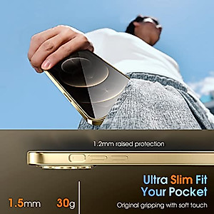 DOSNTO Magnetic Clear for iPhone 12 Pro Case with MagSafe [Integrated Camera Glass] [Original iPhone Exterior] Silicone Cover Slim Thin [Non-Yellowing] Anti-Fingerprint Scratch Wireless Charging