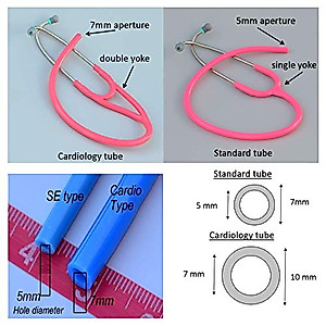 Compatible Replacement Tube by CardioTubes fits Littmann(r) MasterCardiologyI(r) and Littmann(r) Cardiology III(r) Stethoscopes - 7mm Binaurals Orange TUBING