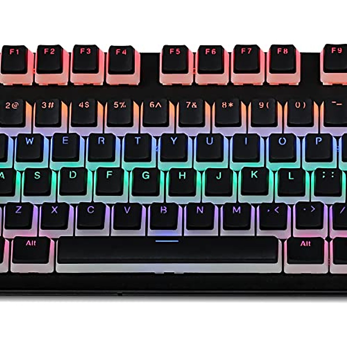 Happy Balls Pudding Keycaps PBT Backlit Cherry MX Keycap Set Doubleshot OEM Profile Translucent with Keycap Puller for US UK Layout 61 87 104 108 MX Switches Mechanical Keyboard(Black)