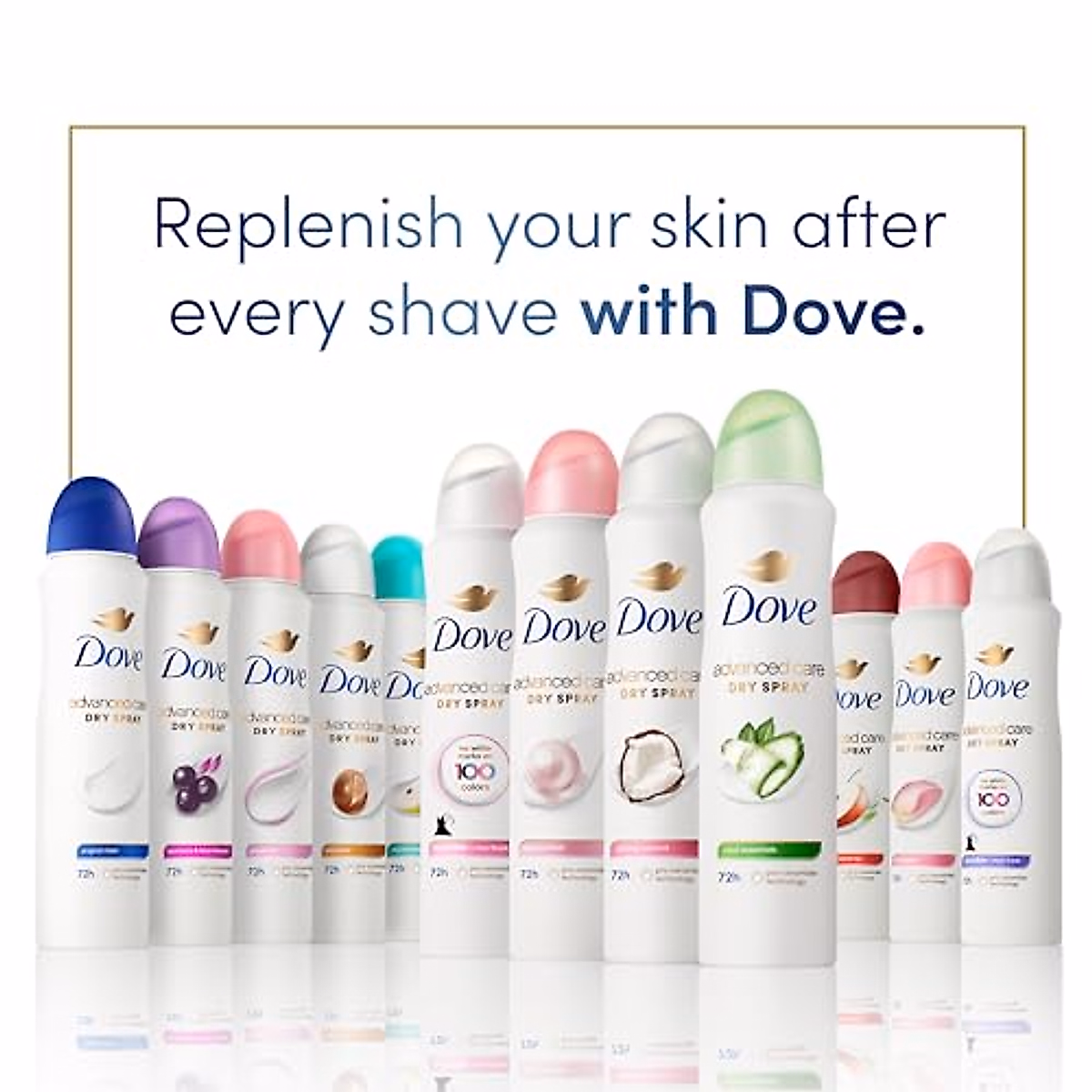 Dove Advanced Care Antiperspirant Deodorant Dry Spray Cool Essentials 3 Count Antiperspirant deodorant for helping your skin barrier repair after shaving With Pro Ceramide Technology 3.8 oz