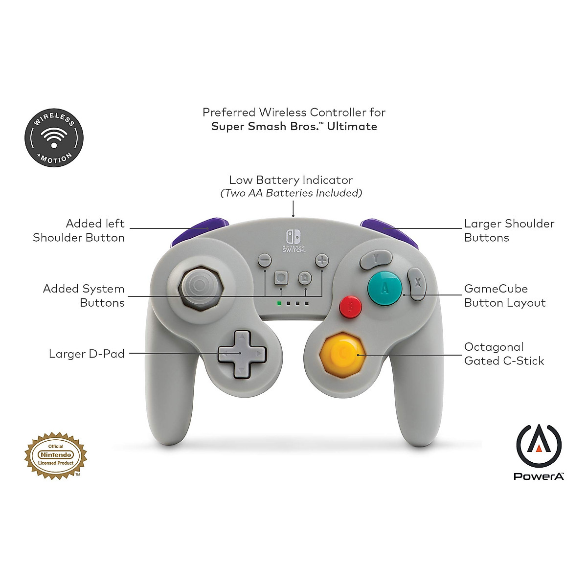 PowerA Extreme Party Pack Wireless Controller for Nintendo Switch - GameCube Style: 3 Pack - Nintendo Switch (Only at Amazon)