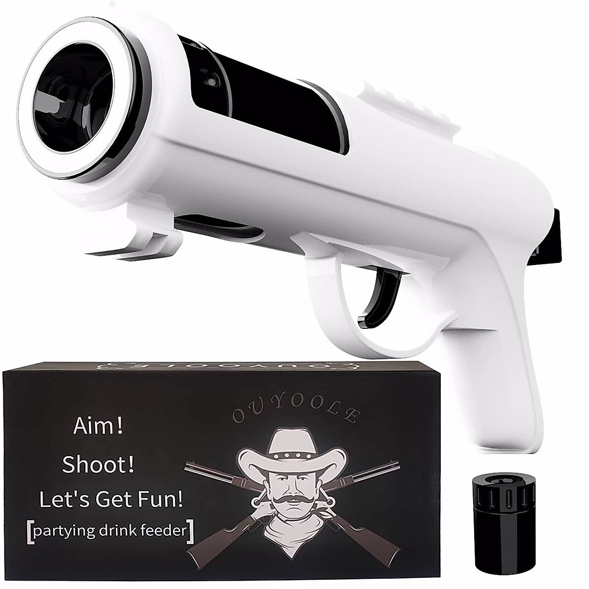 OUYOOLE Shotgun Beer Gun, with 2 Cartridges Alcohol Shot Gun, Chugger as Alcohol/Beer Gift for Party