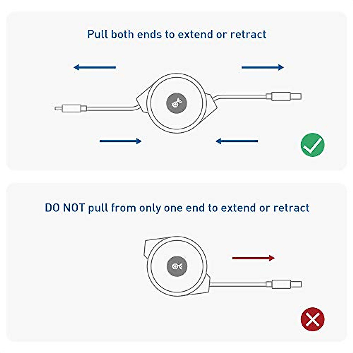 Cable Matters Short Retractable USB C Cable 3.3 ft (Retractable USB C to USB A, USB C to USB Cable)