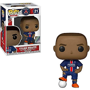 POP! Sports Soccer Paris Saint Germain's, Kylian Mbappe #21 Action Figure (Bundled with Pop Box Protector to Protect Display Box)