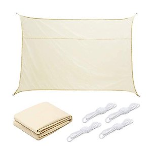 Hyindoor Sun Shade Sail UV Block Canopy for Outdoor Patio Garden Rectangle Sunscreen Awning 6' x 10'