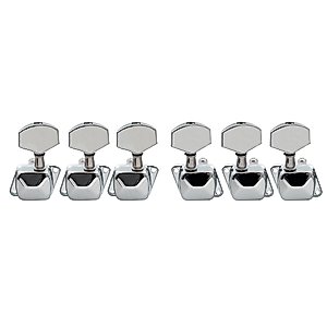 Musiclily 3L+3R Semi-closed Guitar Tuners Guitar String Tuning Pegs Keys Machine Heads Set for Epiphone Les Paul SG Style Electric Guitar or Acoustic Guitar Replacement, Chrome