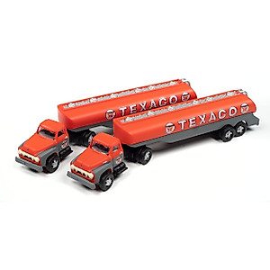 Mini Metals AW Auto World Classic Metal Works 1954 Ford Tractor w/Tanker Trailer (Texaco) (2-Pack) 1:160 N Scale, Orange