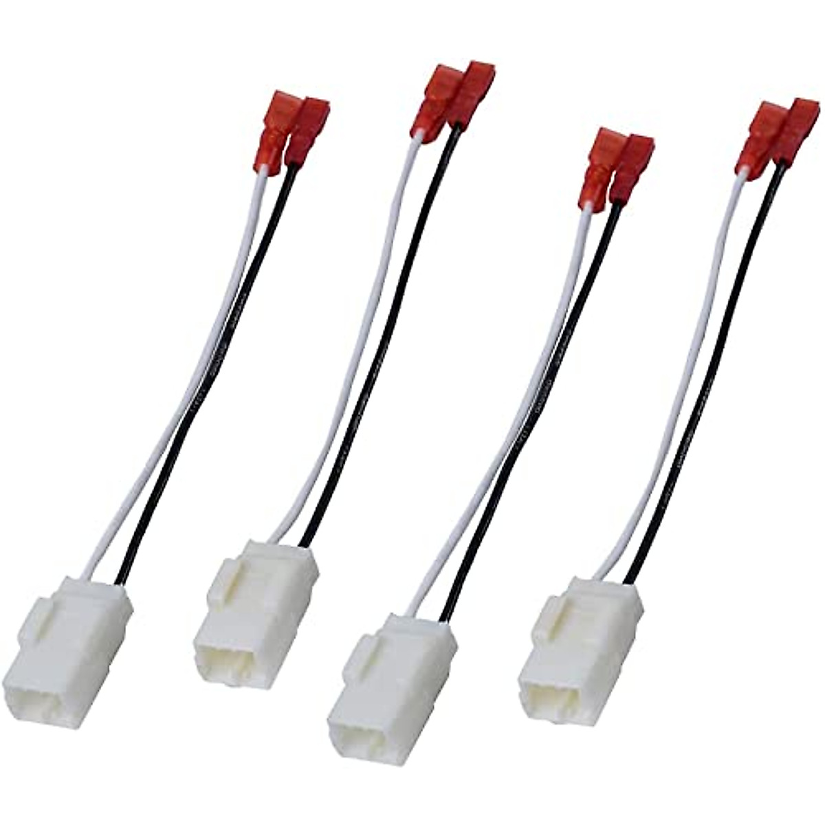 QTTECH 72-6514 4 Pack Wire Cable Wiring Harness for Jeep Chrysler Dodge Vehicles Speakers Adapter Connector Adaptor Plug