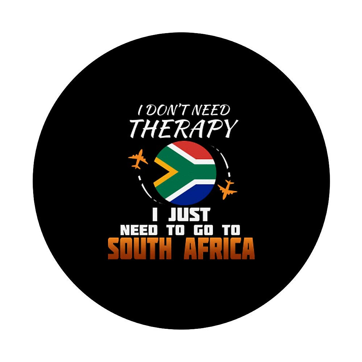 South African Flag Shirt I Funny South Africa Vacation Gift PopSockets Grip and Stand for Phones and Tablets
