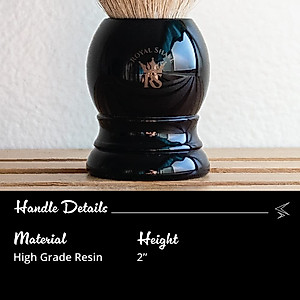 ROYAL SHAVE PB9 Silvertip Badger Shaving Brush – Classic Wet Shaving Brush (Black)
