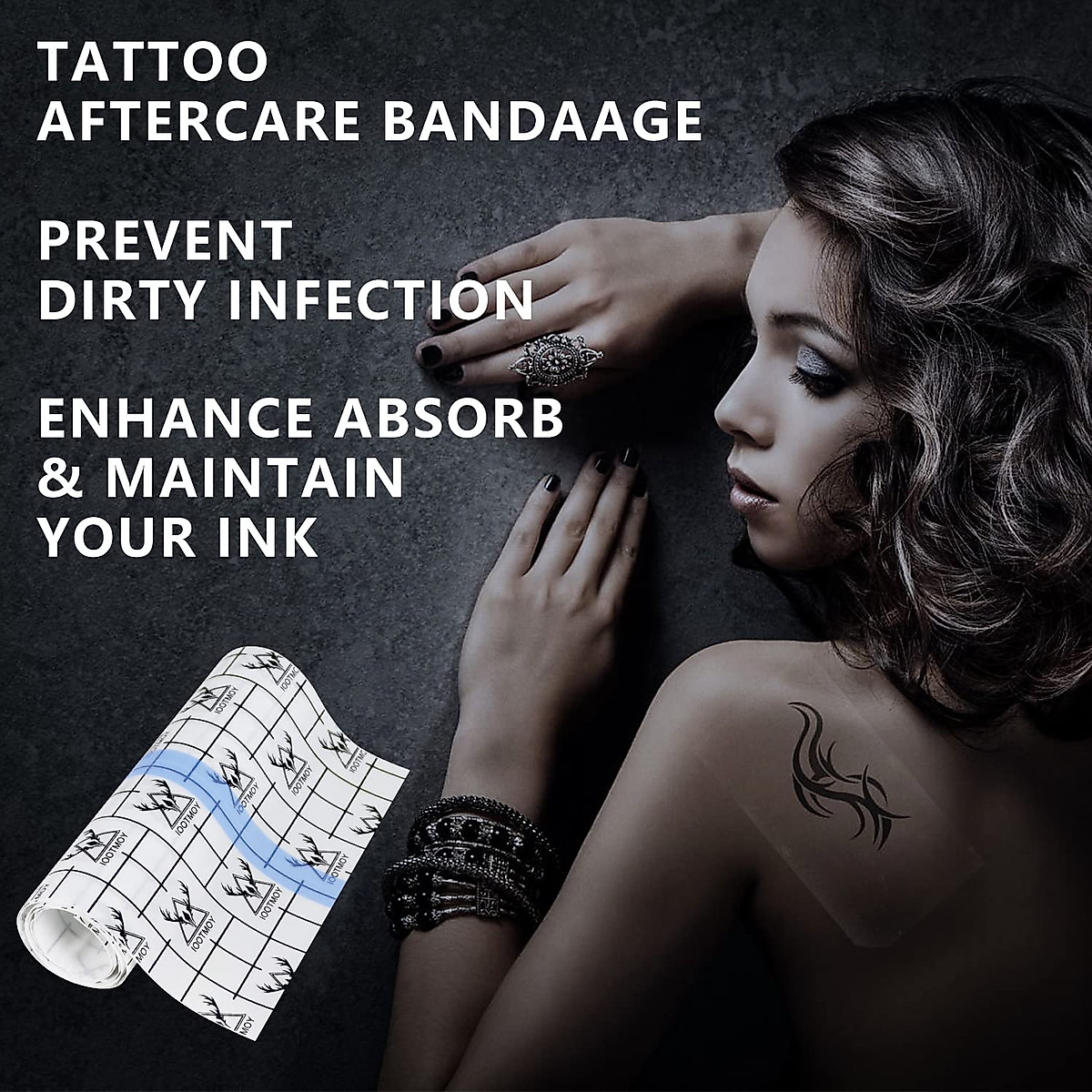 Tattoo Aftercare Waterproof Bandage-Transprant Film Dressing Second Skin Healing Adhesive Wrape-6 inch x 40 in (15CM x 100CM) Roll | Protect and Heal Your Tattoo