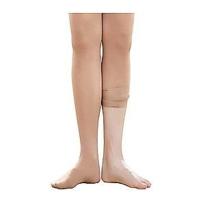 Stelle Girls Women Ballet Dance Convertible Tights Ultra Soft Pro Transition Tights (Tan, 6-8years)