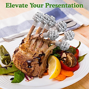 Regency Wraps Paper Frills, Elegant Decorative Holders for Lamb and Pork Chops and Small Chicken Legs, 5/8" Diameter, Small, White, Pack of 8