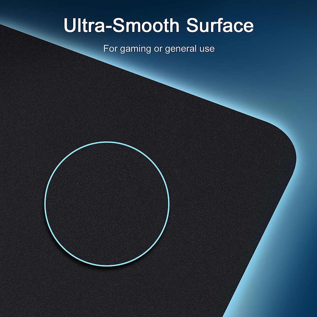 Senetem Thin Mouse Pad, 4 Pack Smooth Gaming Mouse Pads, Non-Slip Rubber Base, Laser & Optical Mousepad for Laptop, Computer, Office & Home, Small Portable, 11x8.6 in, Black