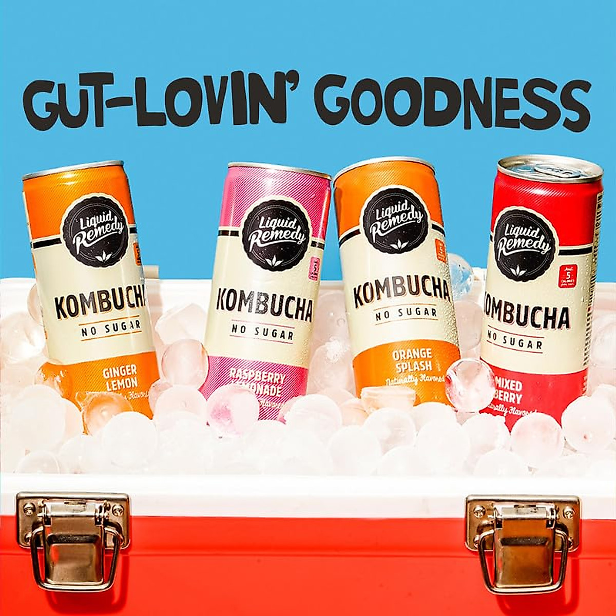 Remedy Kombucha Tea Organic Drink - Sugar Free, Keto, Vegan & Gluten Free - Sparkling Live Cultured, Long-Age Brewed Beverage - 4 Flavor Variety Pack - 8.5 Fl Oz Can, 24-Pack