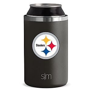 Simple Modern Officially Licensed NFL Pittsburgh Steelers Gifts for Men, Women, Dads, Fathers Day | Insulated Ranger Can Cooler for Standard 12oz Cans - Beer, Seltzer, and Soda