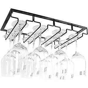 4 Rows Wine Glass Shelf, Upside-down Home Goblet Iron Art Shelf, Wine Glass Hanging Storage Rack