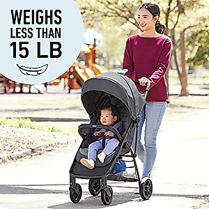 Graco NimbleLite Travel System | Includes Lightweight Stroller and SnugRide 35 Lite Infant Car Seat, Parent Storage, Compact Fold | Lightweight Stroller Under 15 Pounds, Frisco