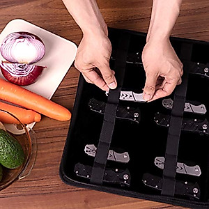 VENVO Knife Display Case for Pocket Knife, 32+ EDC Knives Organizer, Folding Knife Holder, Pocket Knife Storage Protector Case for Survival, Tactical, Camping