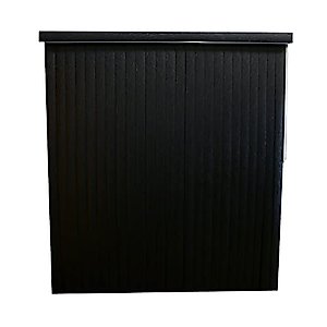 Black Frisco Textured Vinyl Vertical Blinds with 3-1/2" Embossed Vanes 68" Wide x 72" Long Cordless